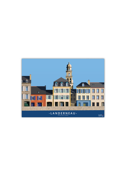 Carte Postale "Landerneau" Finistère nord Bretagne – Parallèle 48